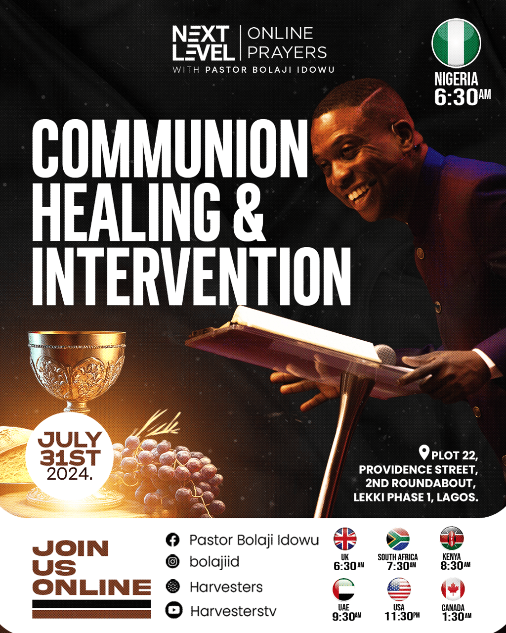 Harvesters | NEXT LEVEL PRAYERS || JULY ONLINE FASTING & PRAYER || PST ...
